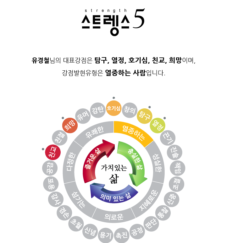 스트렝스가든 성격강점진단 두번째 결과 네이버 블로그