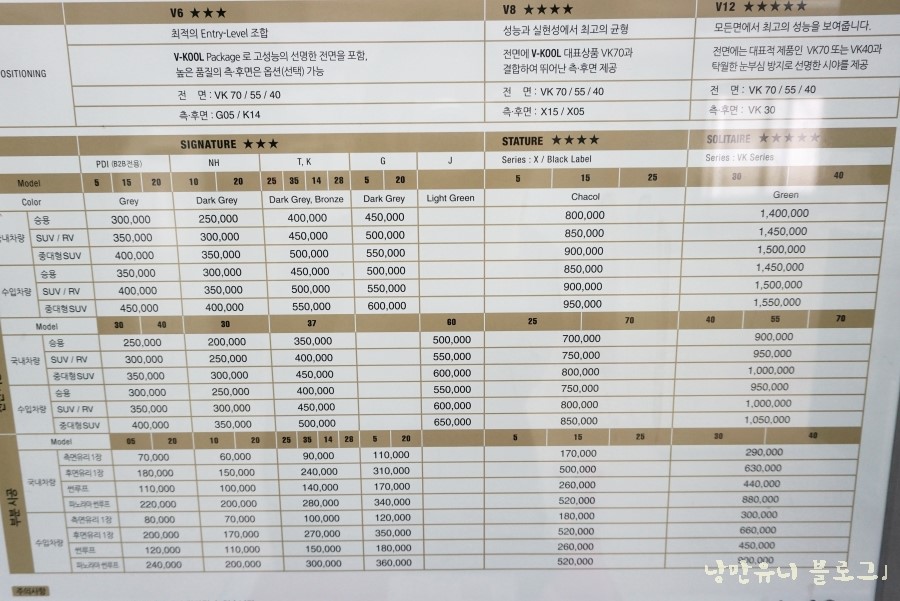 브이쿨썬팅 가격표 궁금하시죠 광주신가점♩ 네이버 블로그