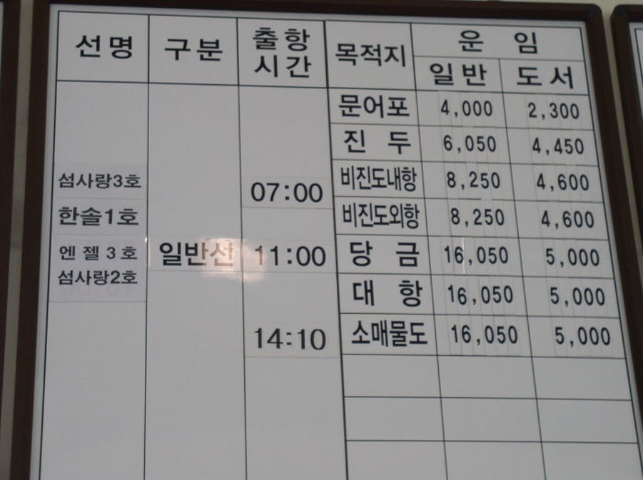 통영여객선터미널 운항시간표 네이버 블로그